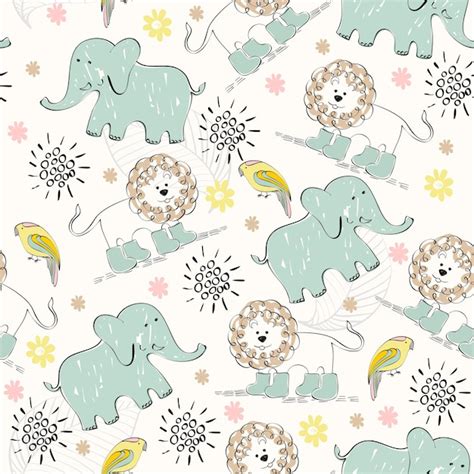 Doodle De Patrones Sin Fisuras Vector Premium