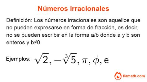 Números Irracionales Qué son Ejemplos y Operaciones