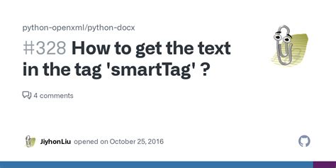 How To Get The Text In The Tag Smarttag · Issue 328 · Python Openxmlpython Docx · Github