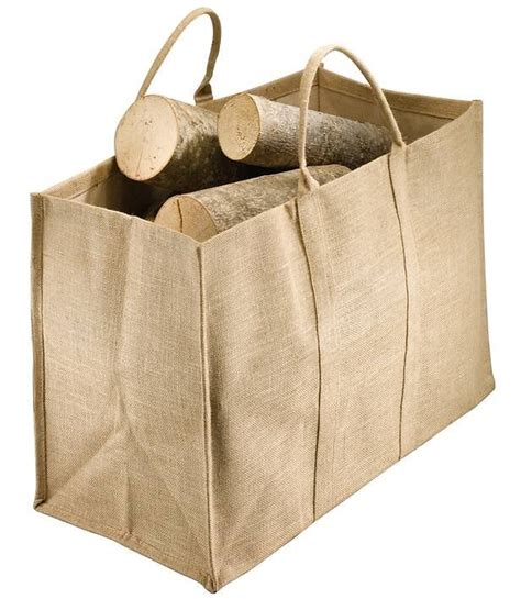 Sac à bûches en toile de jute Bricomarché