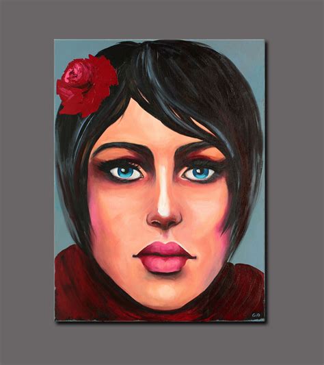 NOVAARTE Acryl Bild Gemälde Frau Abstrakte Malerei Porträt Kunst Modern