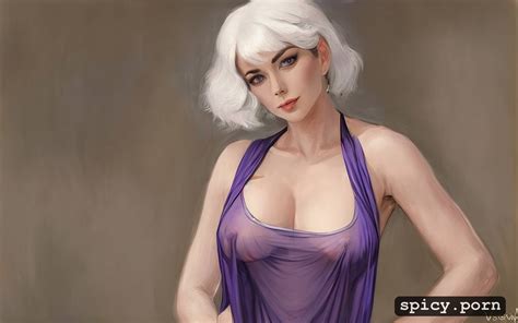 Image Of Winking Full Body Pretty Naked Female See Through Tanktop