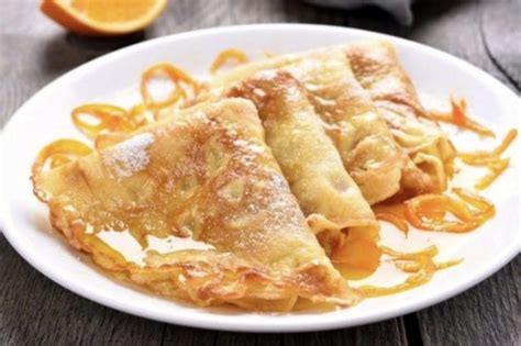 Crepe Suzette The Recipe For The Flamb Dessert Served With Grand