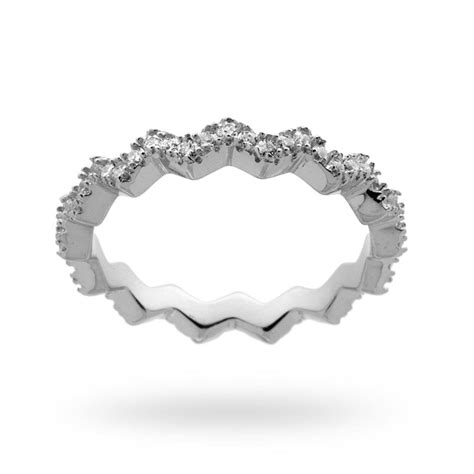 Anello Eternity Veretta A Binario Con Zirconi Acquamarina Mm 2 3 In