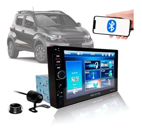 Central Multim Dia Usb Bt Mp Player Pol Din Fiat Mobi Frete Gr Tis