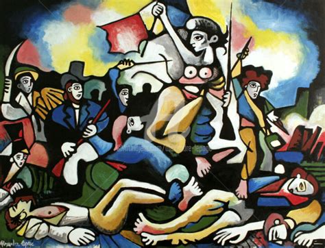 La Liberté Guidant Le Peuple D après E Картина Alexandre Lepage