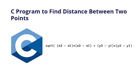 c program to find distance between two points tuts make