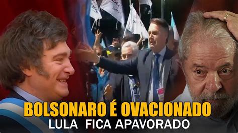 BOLSONARO É OVACIONADO NA POSSE DE MILEI NA ARGENTINA E LULA FICA