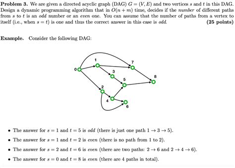 problem 3 we are given a directed acyclic graph