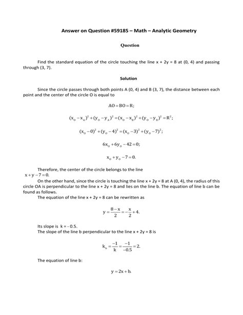 analytic geometry