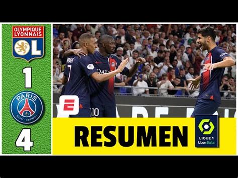 PSG Vs Lyon 4 1 Resultado Resumen Goles Y Video Del Partido Con