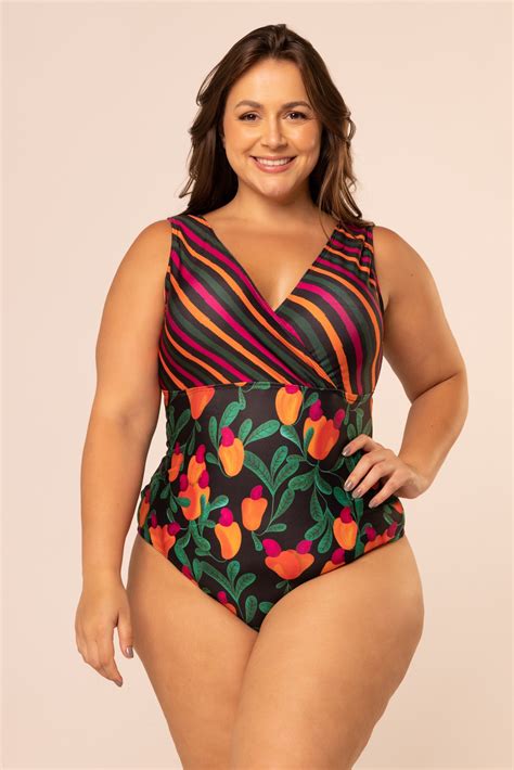 Body Maio Decote Transpassado Estampa Cajueiro E312 Hipy