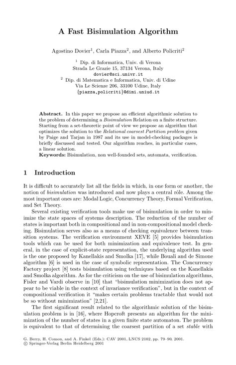 pdf a fast bisimulation algorithm