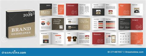 Brand Guidelines Template Brown And Red Logo Guideline Template Brand