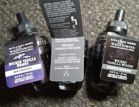 Bath Body Works Wicked Vanilla Woods Wallflower Refill Bulb X3 Pink