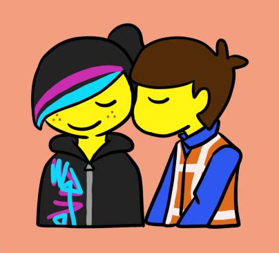 Lego Movie Emmet And Wyldstyle Kiss