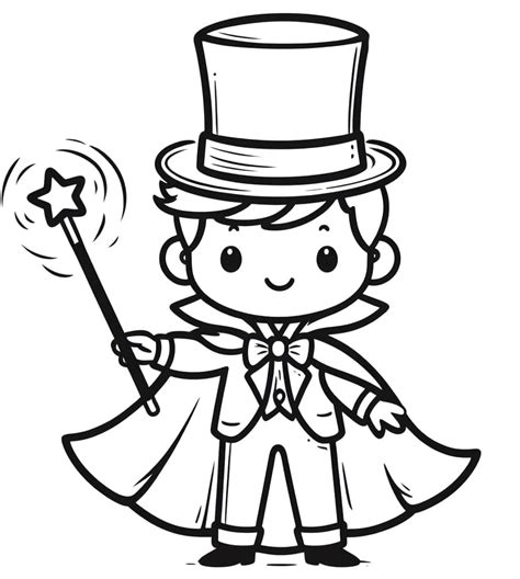 Coloriage Magicien Mignon T L Charger Et Imprimer Gratuit Sur