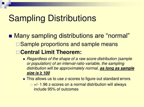 Ppt Exams Sampling Distributions Estimation Confidence