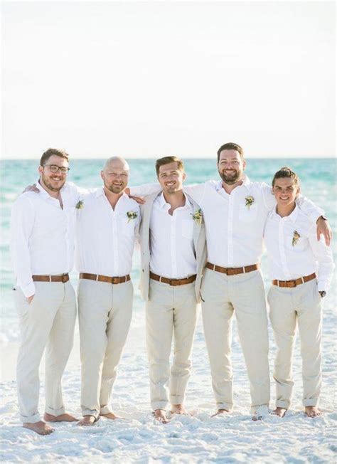 Como Vestirse Para Una Fiesta En La Playa Hombres Groomsmen Attire