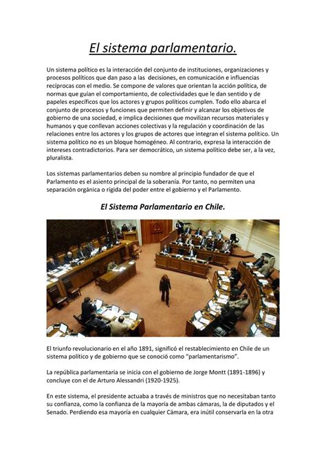 Sistema Parlamentario by Scarlette García Issuu