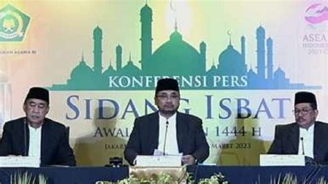 Pemerintah Tetapkan 1 Ramadan 1444 H Kamis 23 Maret