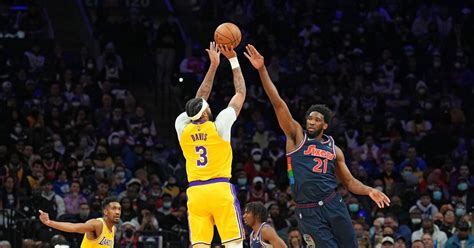 Lakers Vs Sixers Final Score Anthony Davis Gets No Help In Loss To