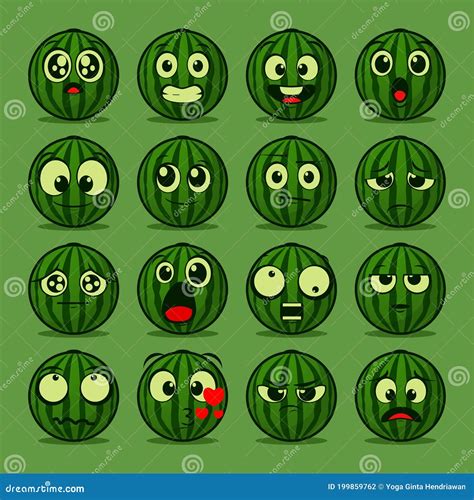 Emoji Summer Emoticon Vector Set Emojis Characters With Summer