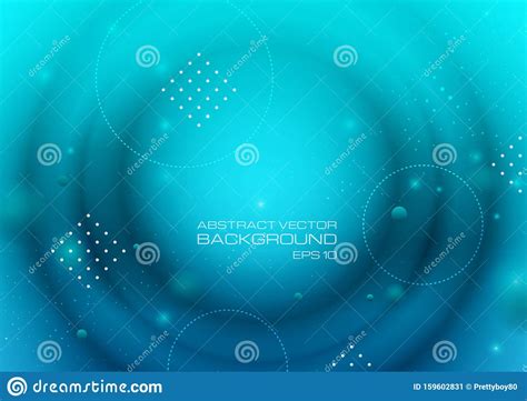 C rculos Abstractos En Fondo Azul Ilustración del Vector Ilustración