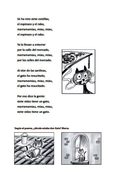 Comprensi N Auditiva Del Poema El Se Or Don Gato Profe Social