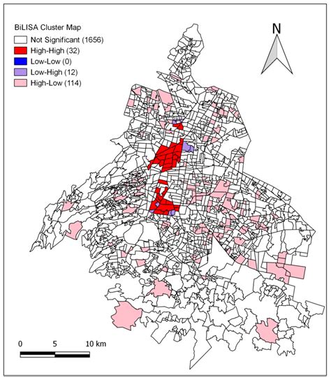 Bivariate Lisa Map Of Auto Parts Robbery And The Presence Of Parking