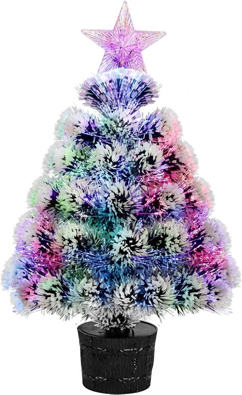 Amazon De Mini Weihnachtsbaum Glasfaserbeleuchteter 54cm
