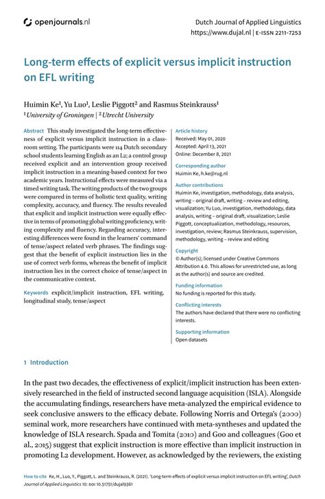pdf long term effects of explicit versus implicit instruction on efl writing