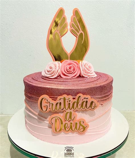 Topo de Bolo Gratidão Elo7 Produtos Especiais