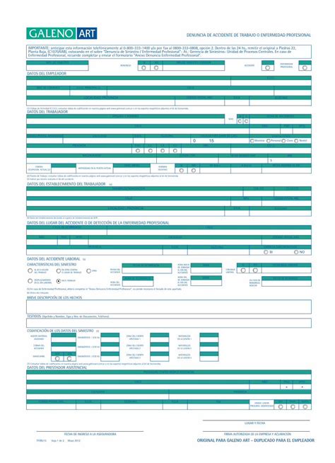 PDF Denuncia De Accidente De Trabajo O Enfermedad Profesional