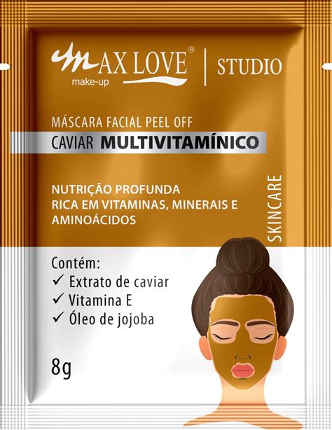 Máscara Facial Max Love Peel Off Caviar Multivitamínico Beleza na Web