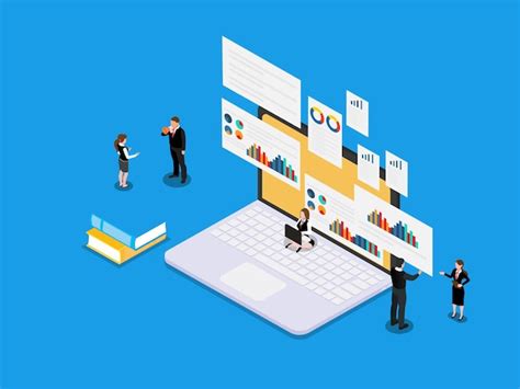 Premium Vector Business Data Analytics Process Management Or Intelligence