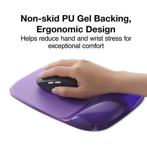 Staples Gel Mouse Pad Wrist Rest Combo Purple St Ebay