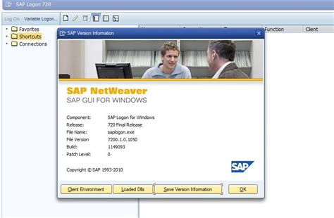 sap basis tutorials how to find out sap gui version and patch level installed in our desktop