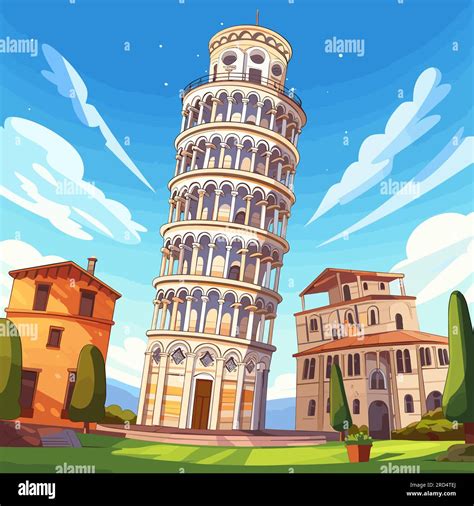 Leaning Tower Of Pisa Leaning Tower Of Pisa Hand Drawn Comic