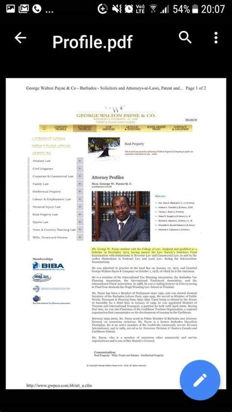 Fraud Attorney Barbados Naked Departure Re George Walton Payne