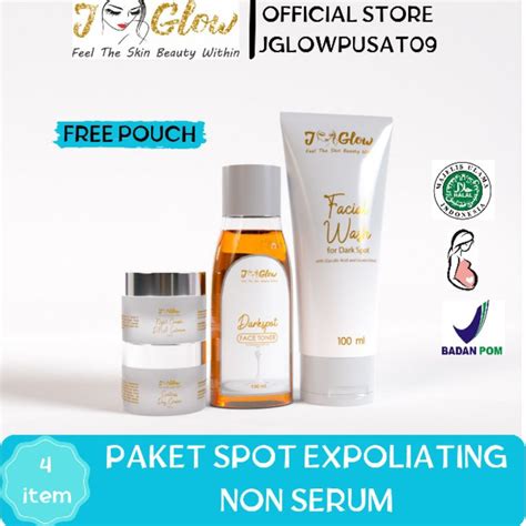 Jual Jglow Skincare Paket Spot Exfoliating Paket Flek Whitening Untuk