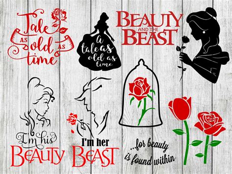 Art Collectibles Beast Svg Files For Cricut Silhouette Belle Svg