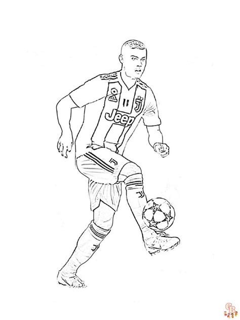 Coloriage Ronaldo des dessins à imprimer pour les fans de foot