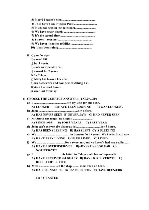 AcademiaABC Fișă de lucru Clasa a VII a Worksheet Present perfect