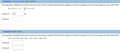 solved use lagrange multipliers to find the maximum and