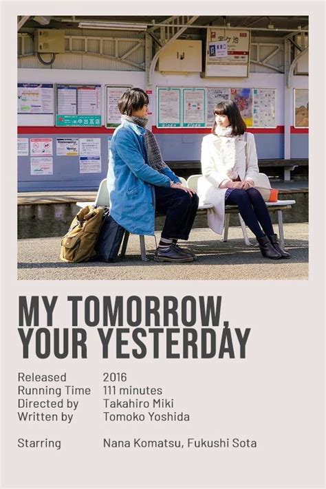 My Tomorrow Your Yesterday Poster Movies To Watch Teenagers Japanese
