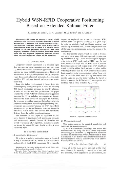 pdf hybrid wsn rfid cooperative positioning based on extended kalman filter