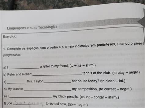 Complete Os Espa Os O Verbo To Be Librain