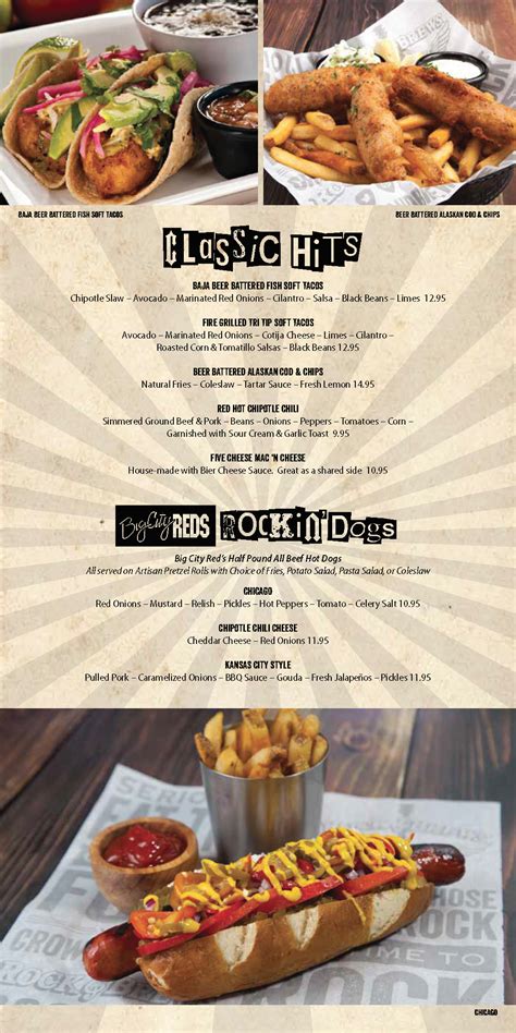 Rock Brews Menu OC Restaurant Guides
