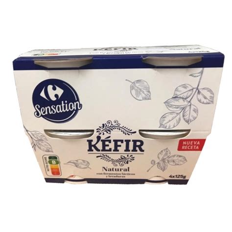 Kéfir natural Carrefour pack de 4 unidades de 125 g Supermercado